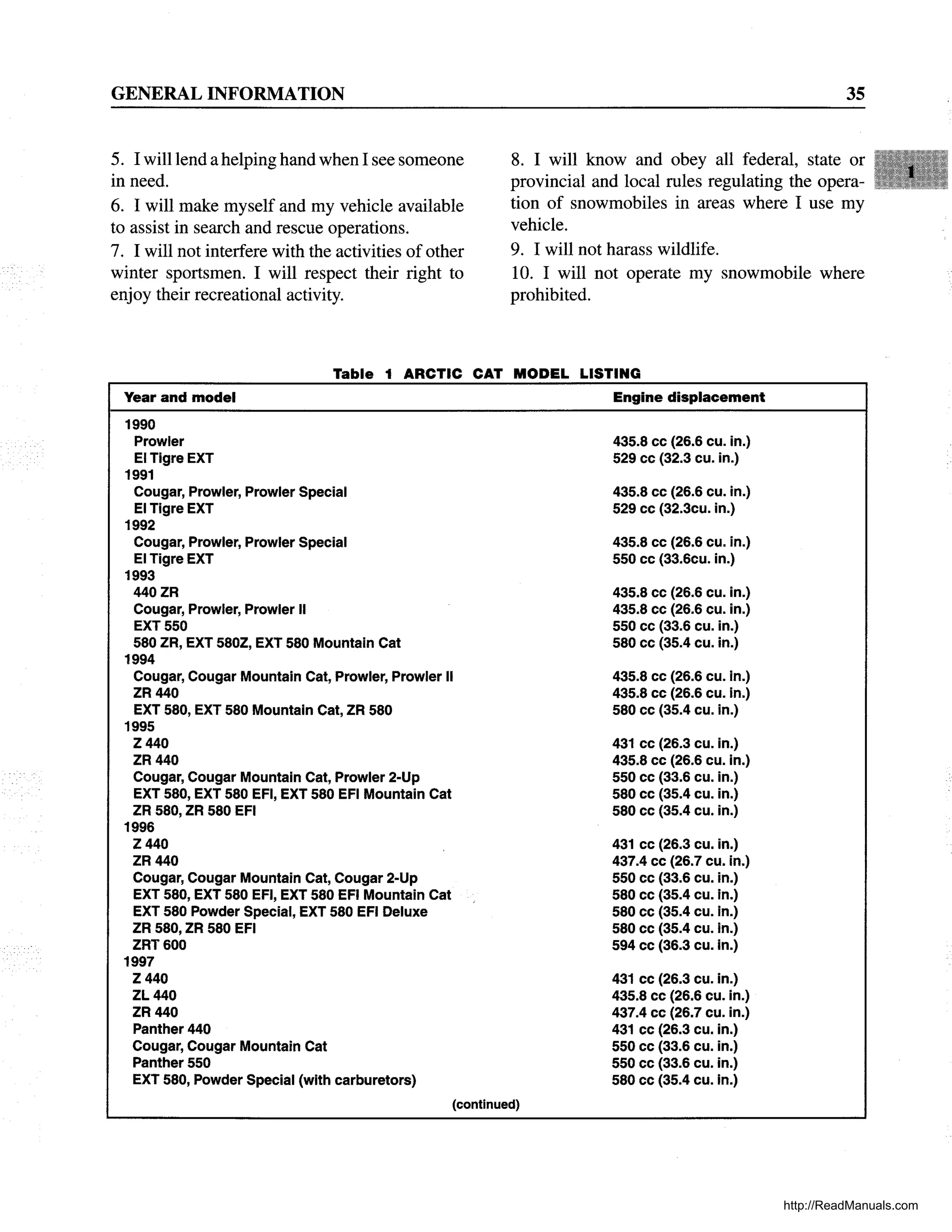 1998 ARCTIC CAT SNOWMOBILE Service Repair Manual | PDF