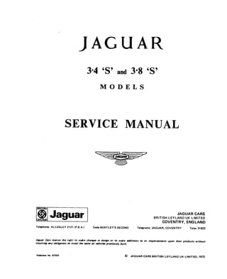 1966 JAGUAR S-TYPE Service Repair Manual | PDF