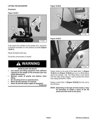 Bobcat E20 Compact Excavator Service Repair Manual (S/N AWRH11001 and ...