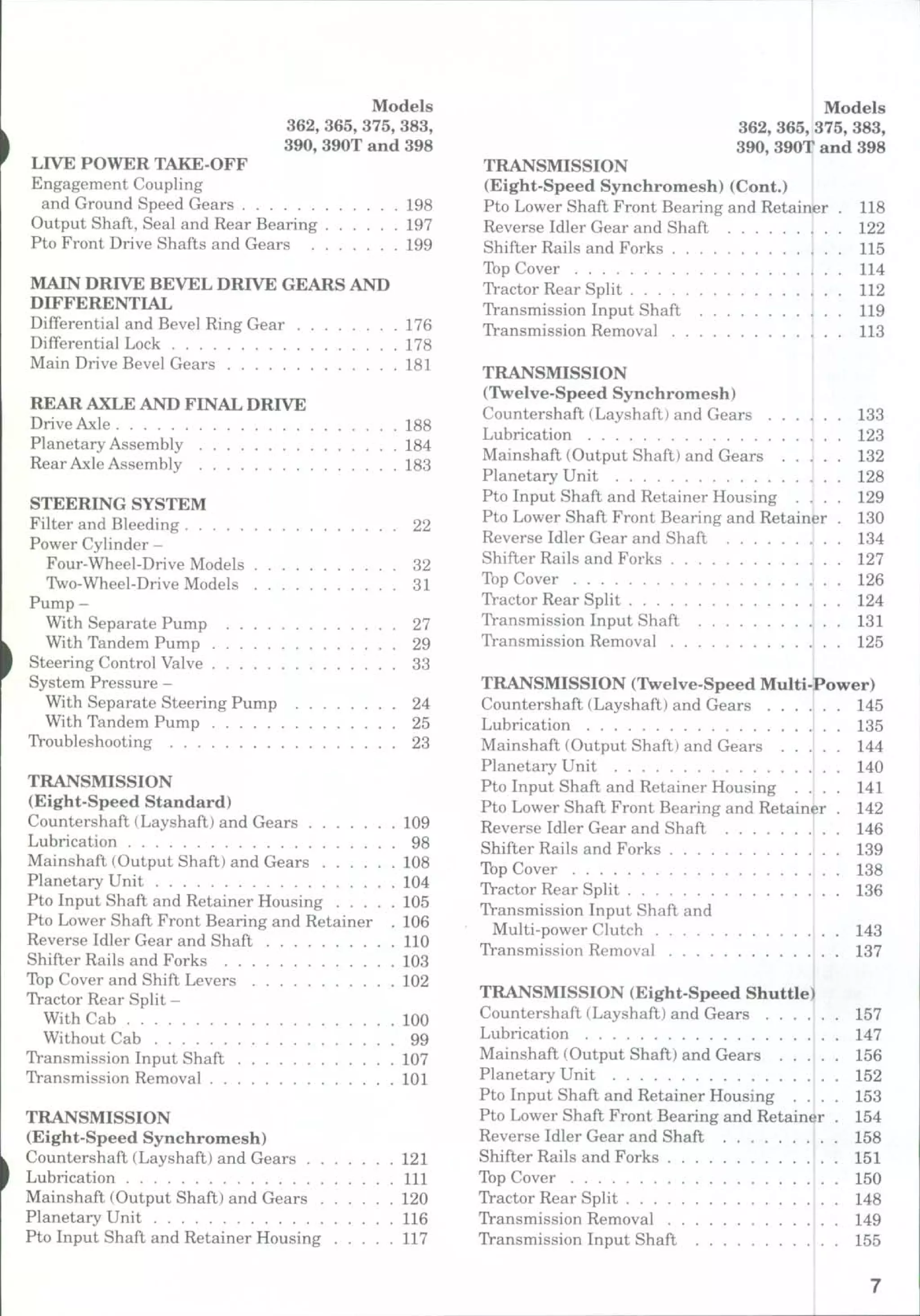 MASSEY FERGUSON MF383 TRACTOR Service Repair Manual | PDF