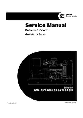 CUMMINS ONAN GGHG DETECTOR CONTROL GENERATOR SETS Service Repair Manual ...
