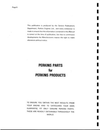 PERKINS 4.99M DIESEL ENGINE Service Repair Manual | PDF