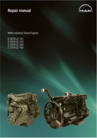 MAN Industrial Diesel Engine D2876 LE103 Service Repair Manual | PDF