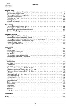 MAN Industrial Diesel Engine D2876 LE103 Service Repair Manual | PDF