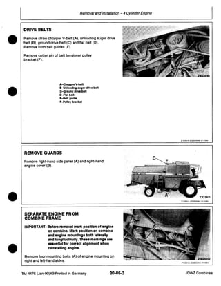 John Deere 1158 Combines Service Repair Manual | PDF