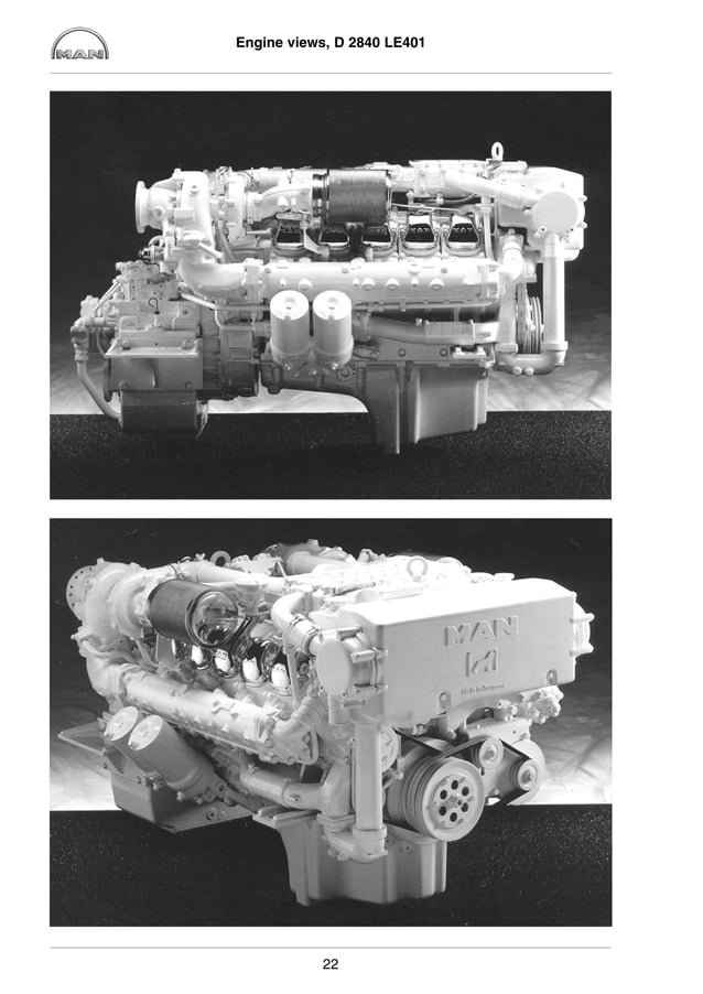 MAN Marine Diesel Engine D 2848 LXE /LE 401 / 403 / 405 Service Repair Manual | PDF