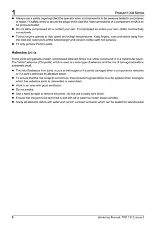 PERKINS PHASER AND 1000 SERIES MODELS YB DIESEL ENGINE Service Repair ...