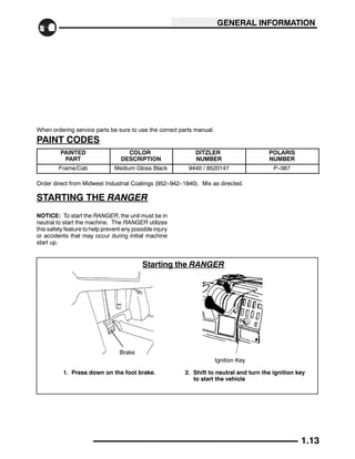 2004 Polaris Ranger 425 2x4 Service Repair Manual | PDF