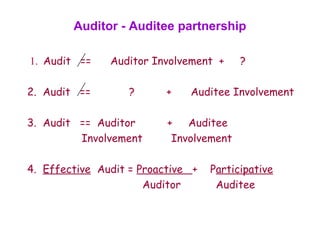 Z 3d 1 - auditor-auditee partnership | PPT