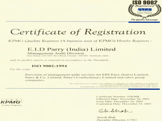 Z 3f 2 - iso 9002 -1994 certification | PPT
