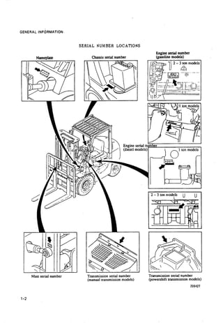 CATERPILLAR CAT GP35 MC FORKLIFT LIFT TRUCKS CHASSIS AND MAST Service ...