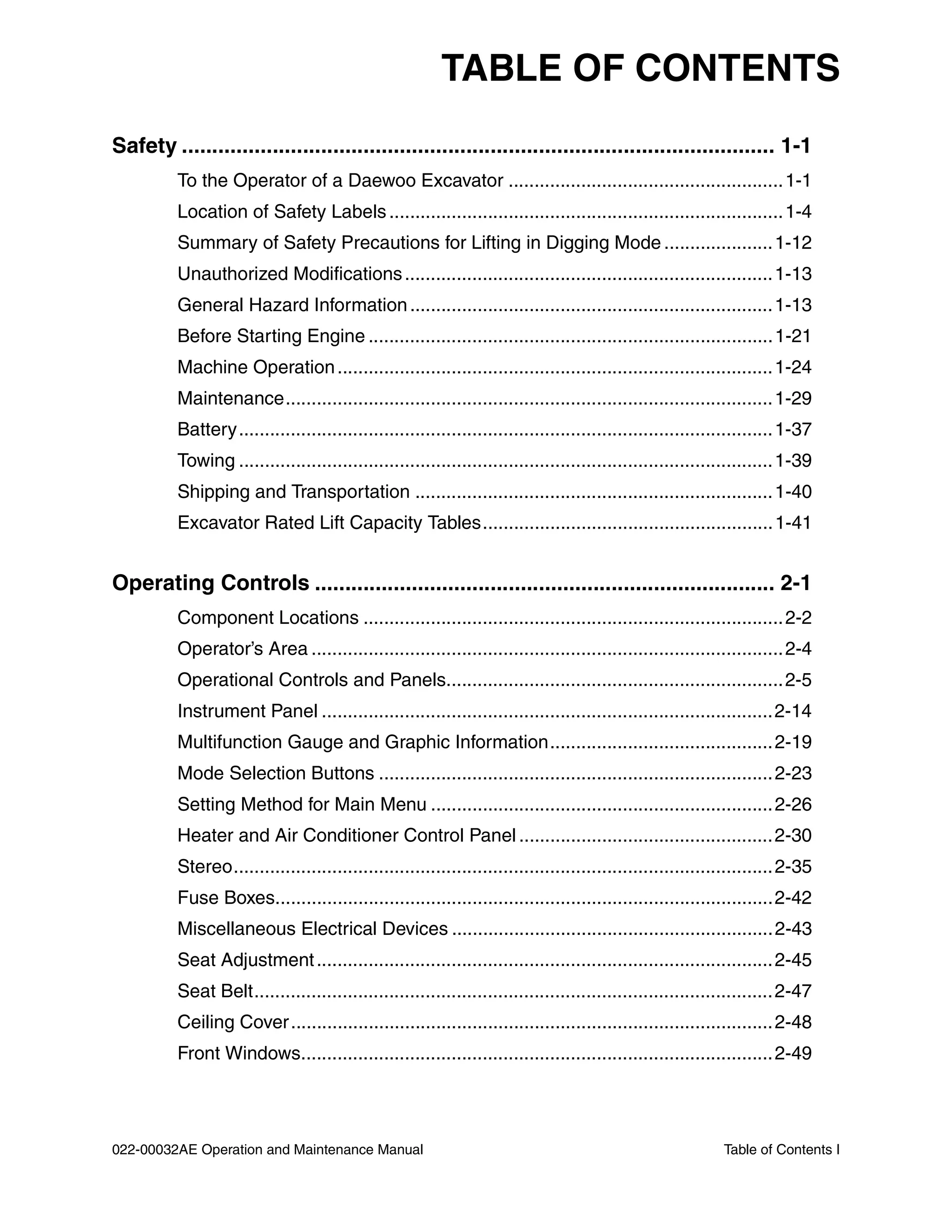 Daewoo Doosan Solar 225LC-V Excavator Operator and Maintenance manual | PDF