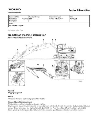 Volvo EC240C LD EC240CLD Excavator Service Repair Manual | PDF