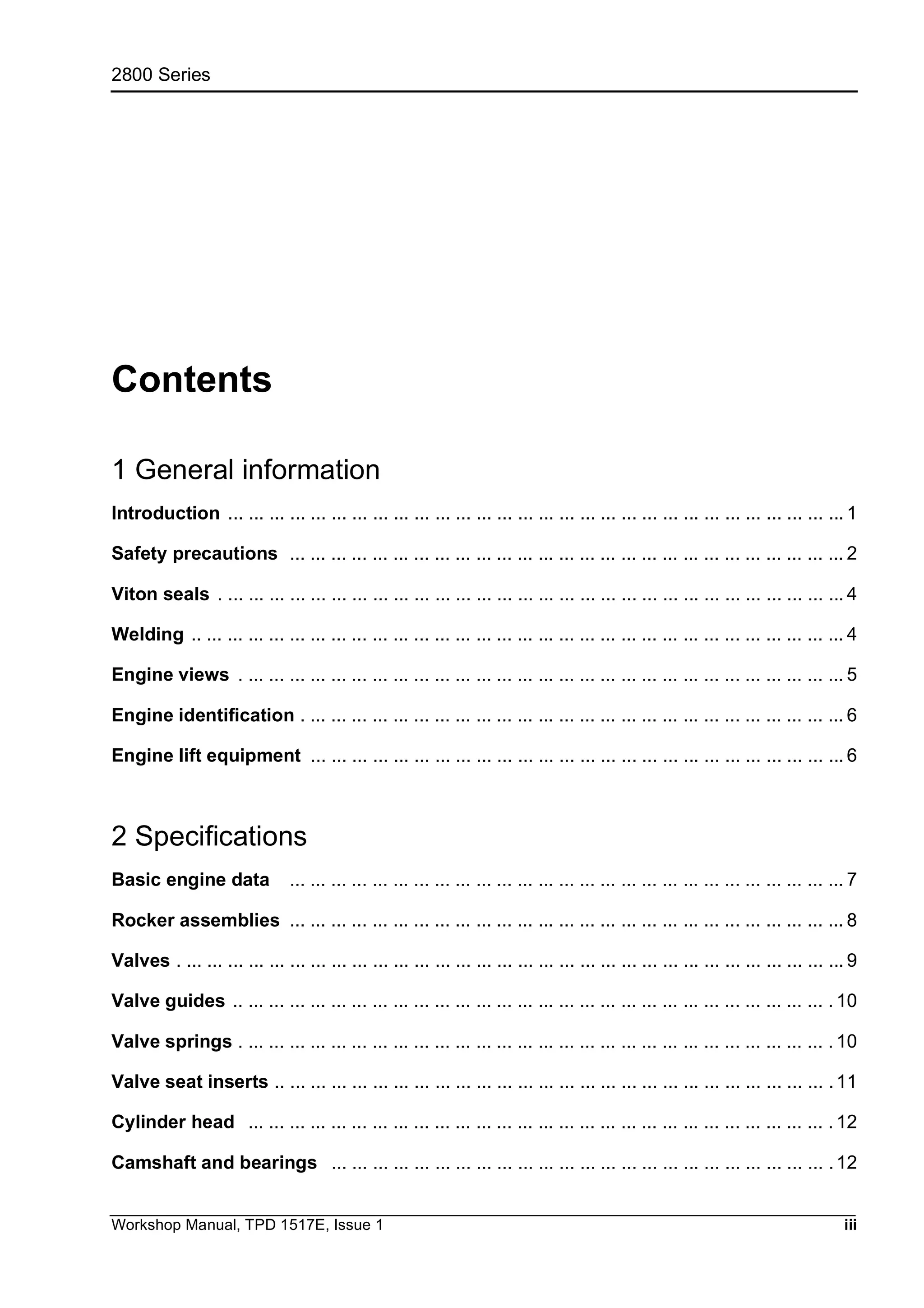 perkins 2800 series workshop manual | PDF
