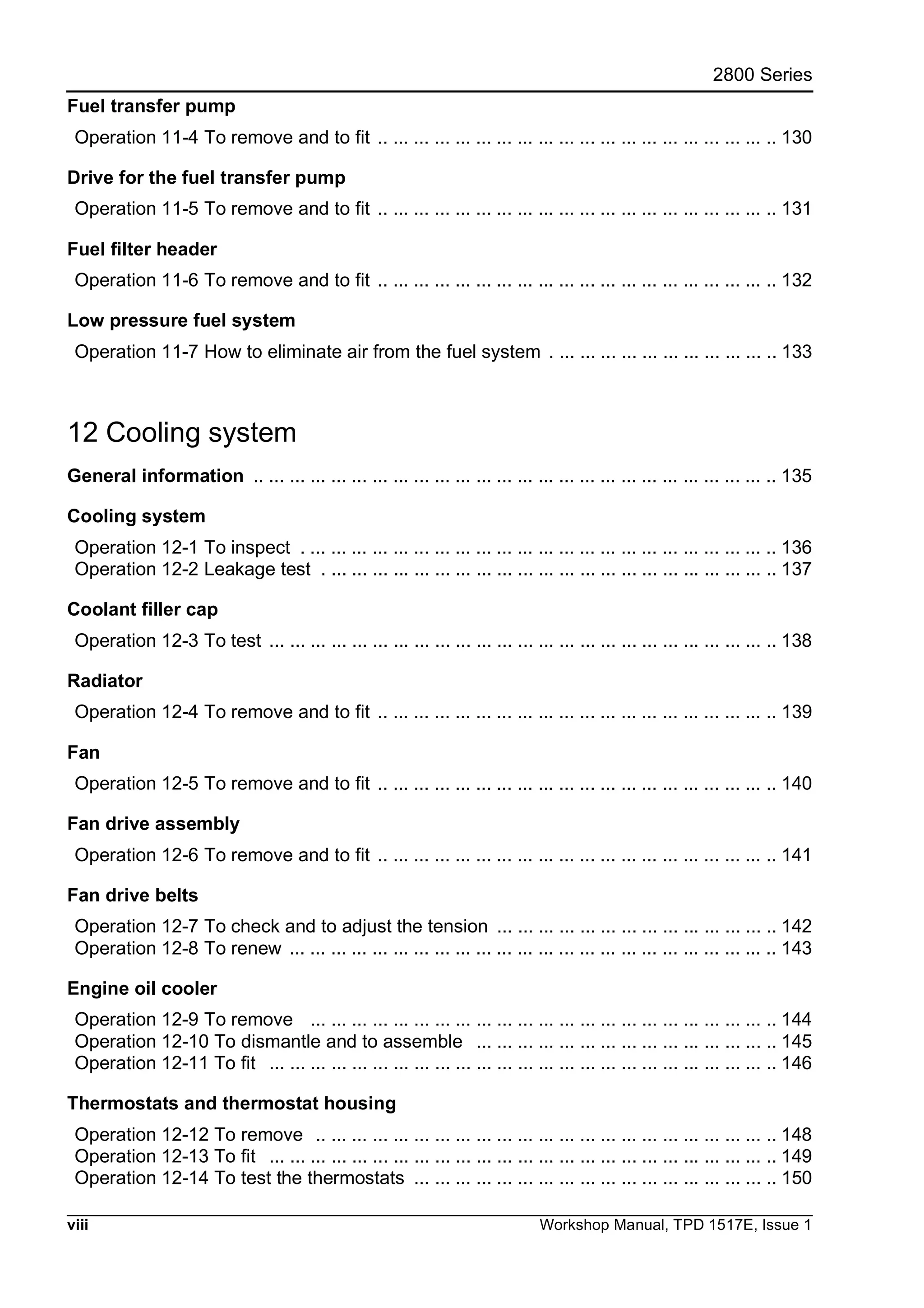 perkins 2800 series workshop manual | PDF