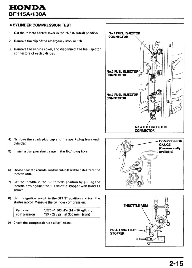 Honda Marine Outboard BF130A Service Repair Manual | PDF