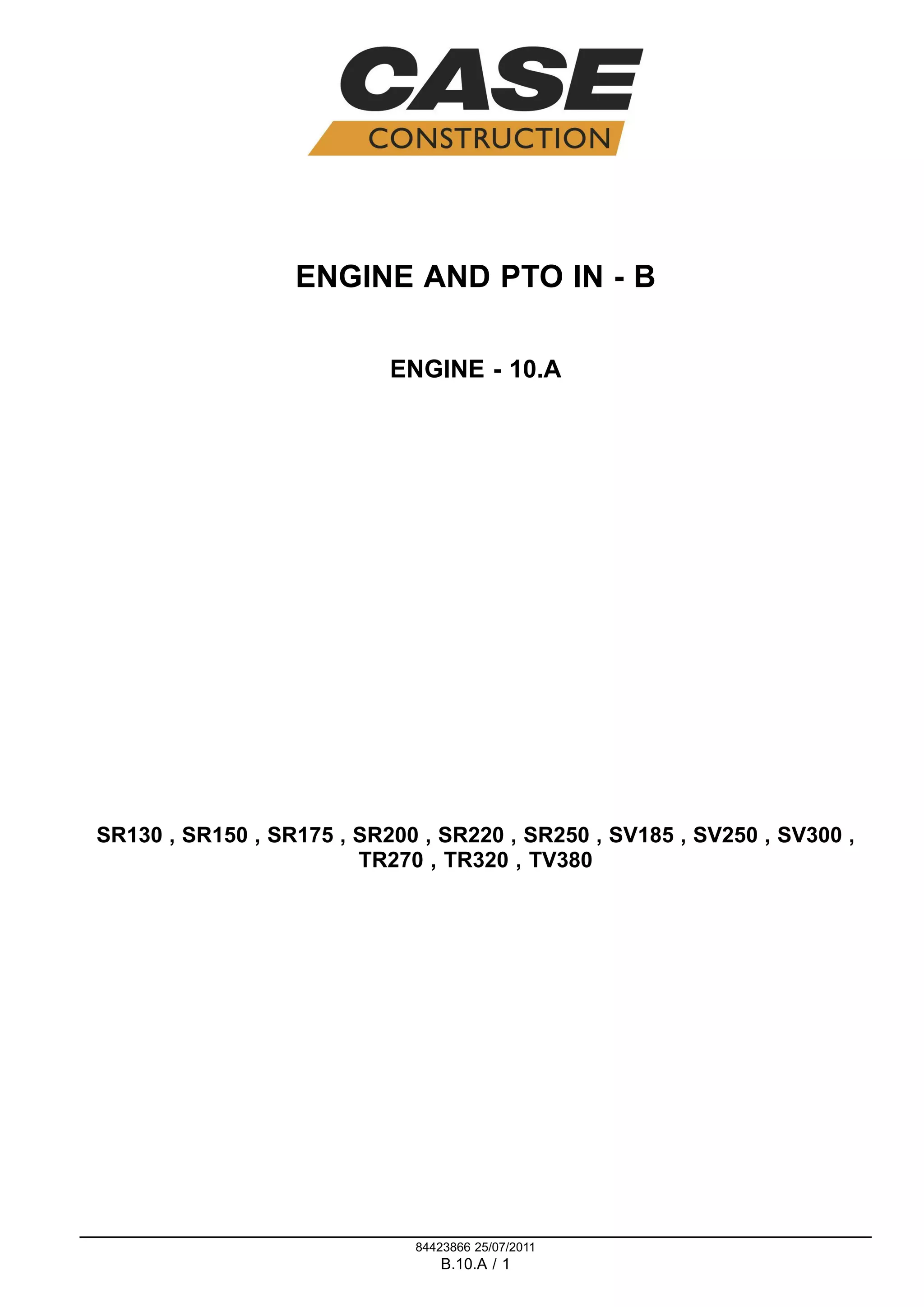 CASE SR200 SKID STEER LOADER Service Repair Manual | PDF