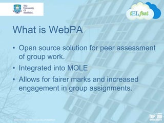 Introduction to WebPA | PPTX