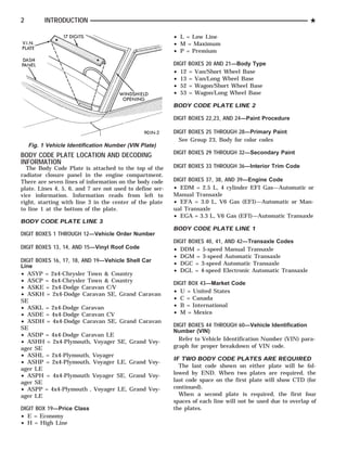 1993 DODGE CARAVAN Service Repair Manual | PDF