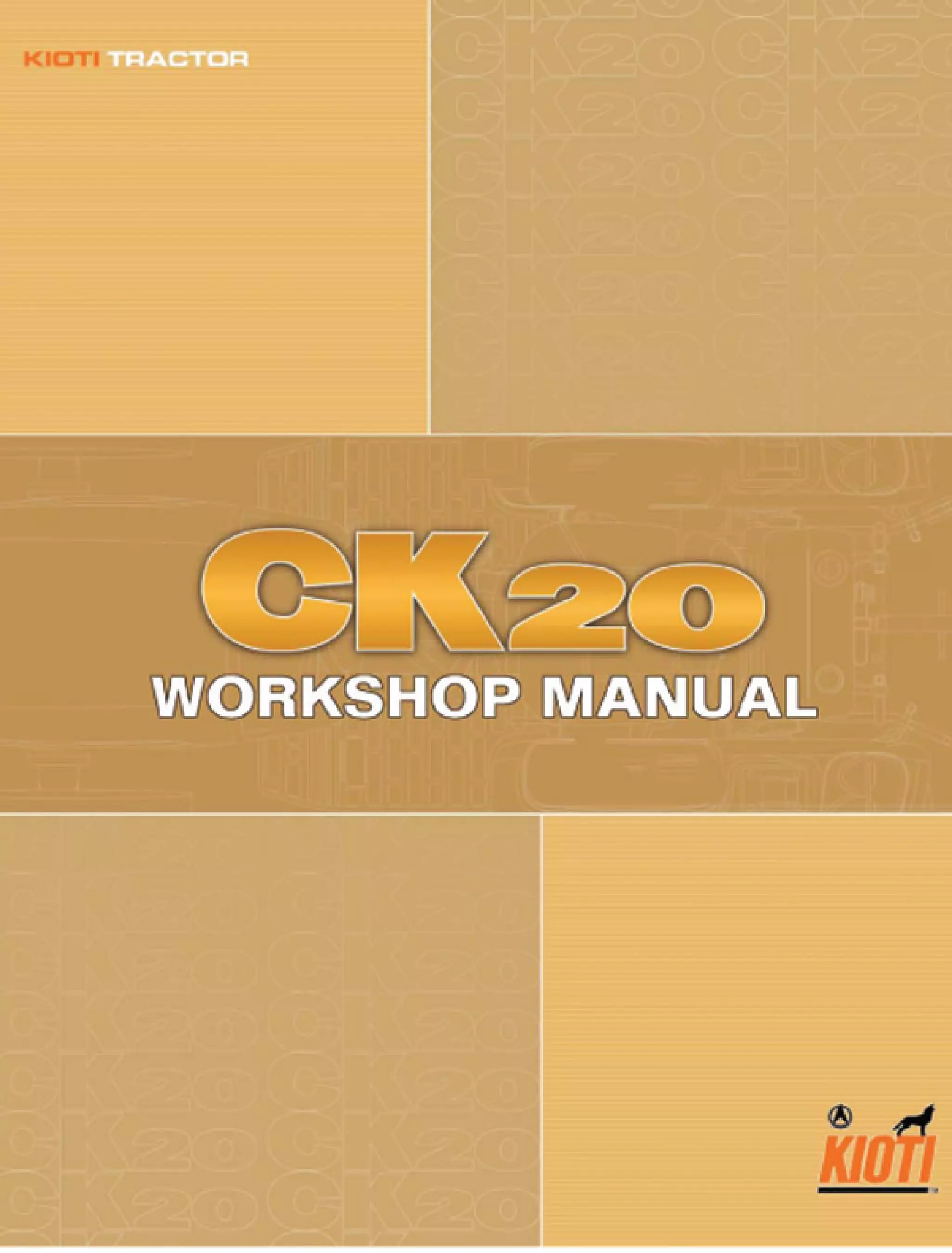 Kioti Daedong CK20 Tractor Service Repair Manual | PDF