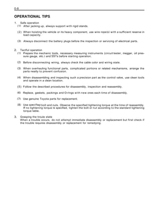 Toyota 5FBC15 Battery Forklift Service Repair Manual | PDF