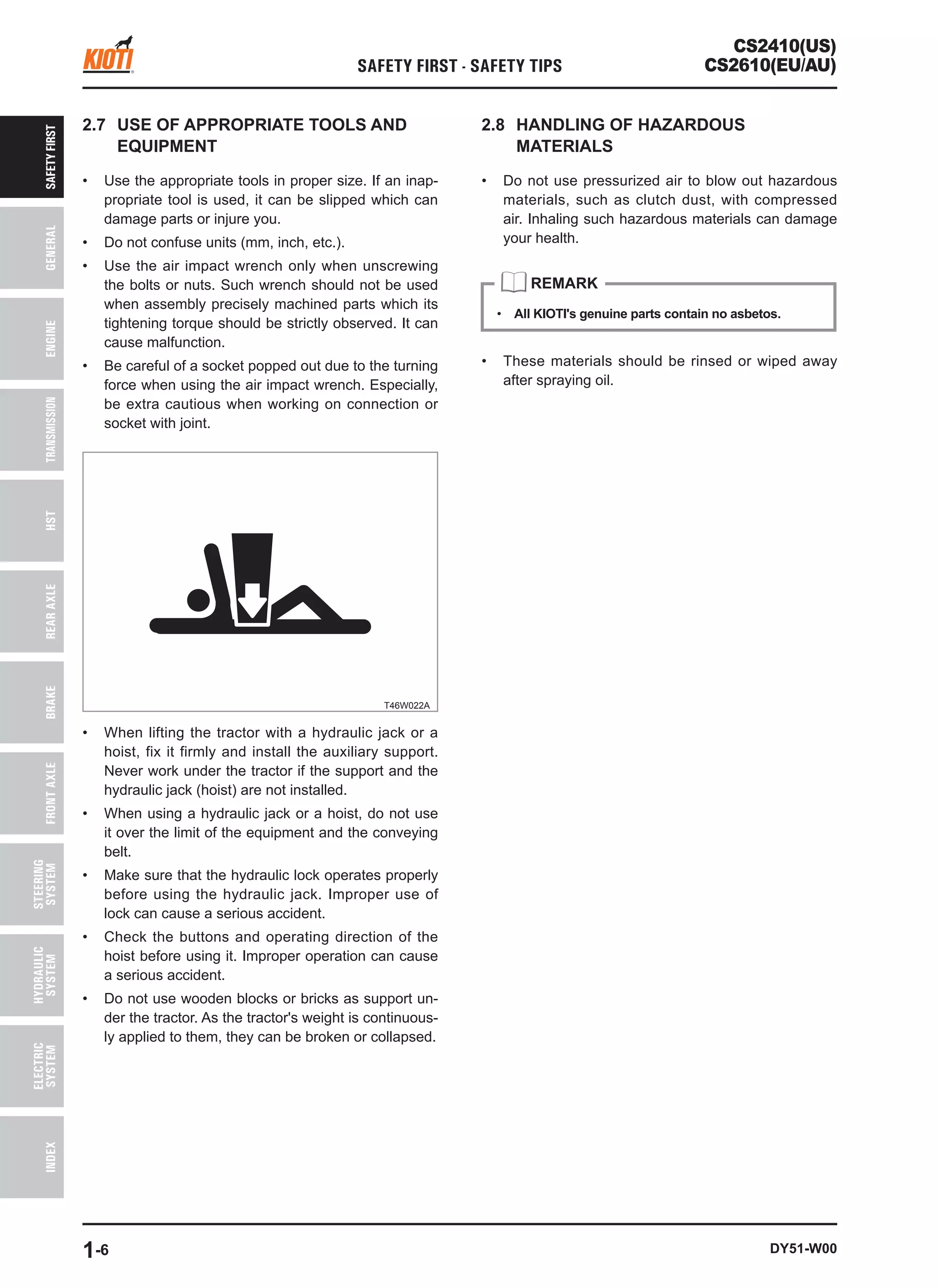 Kioti Daedong CS2410 (US) Tractor Service Repair Manual | PDF