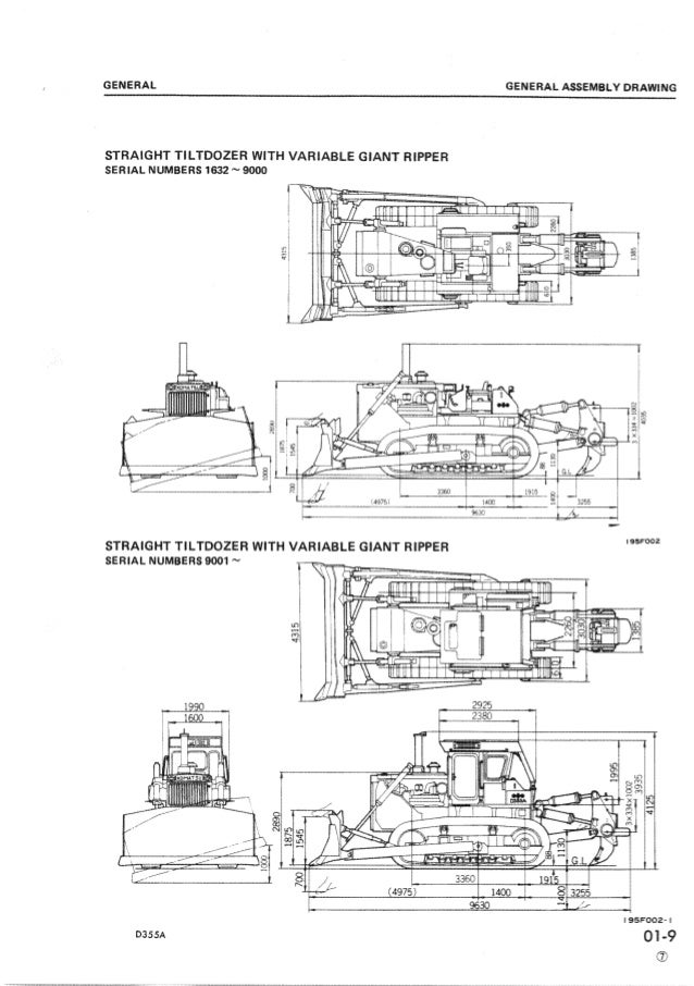 KOMATSU D355A-3 DOZER BULLDOZER Service Repair Manual S/N 3301 and up