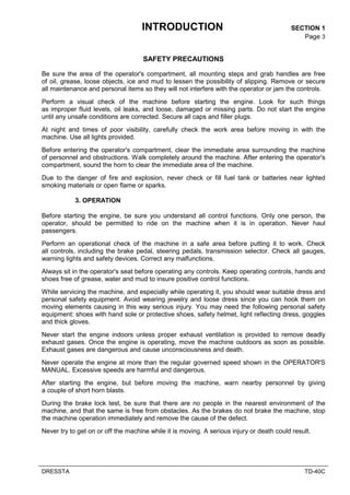 Dressta TD-40C Crawler Dozer Bulldozer Service Repair Manual S/N 1501 ...