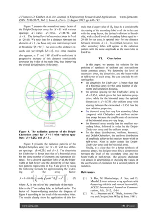 Design of Non-Uniform Linear Antenna Arrays Using Dolph- Chebyshev and Binomial Methods | PDF