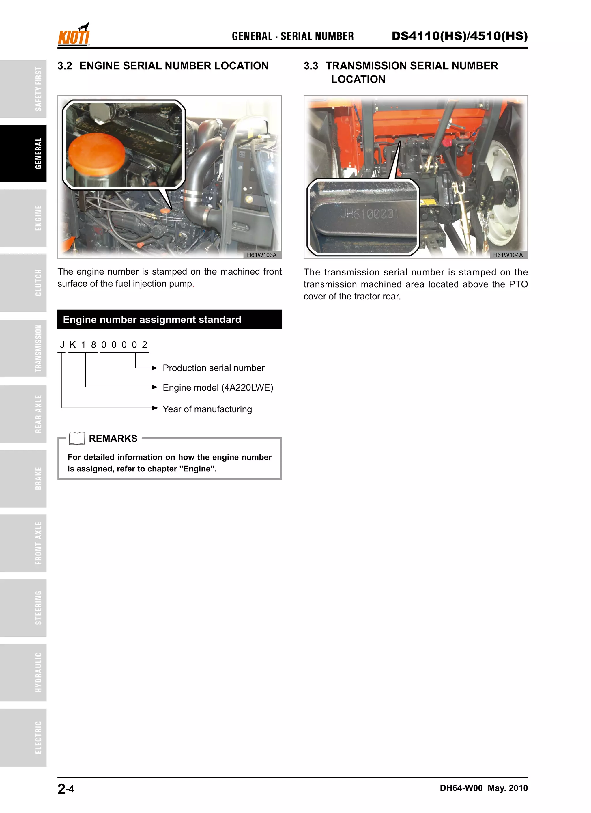Kioti Daedong DS4510 Tractor Service Repair Manual | PDF
