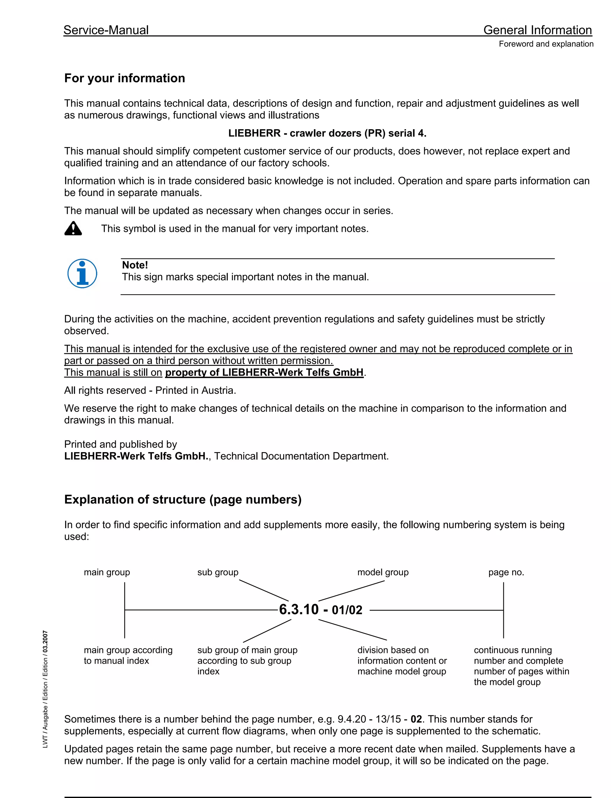 Liebherr PR744 Crawler Dozer Service Repair Manual | PDF