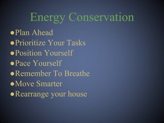 Lecture 9: Energy Conservation | PPTX