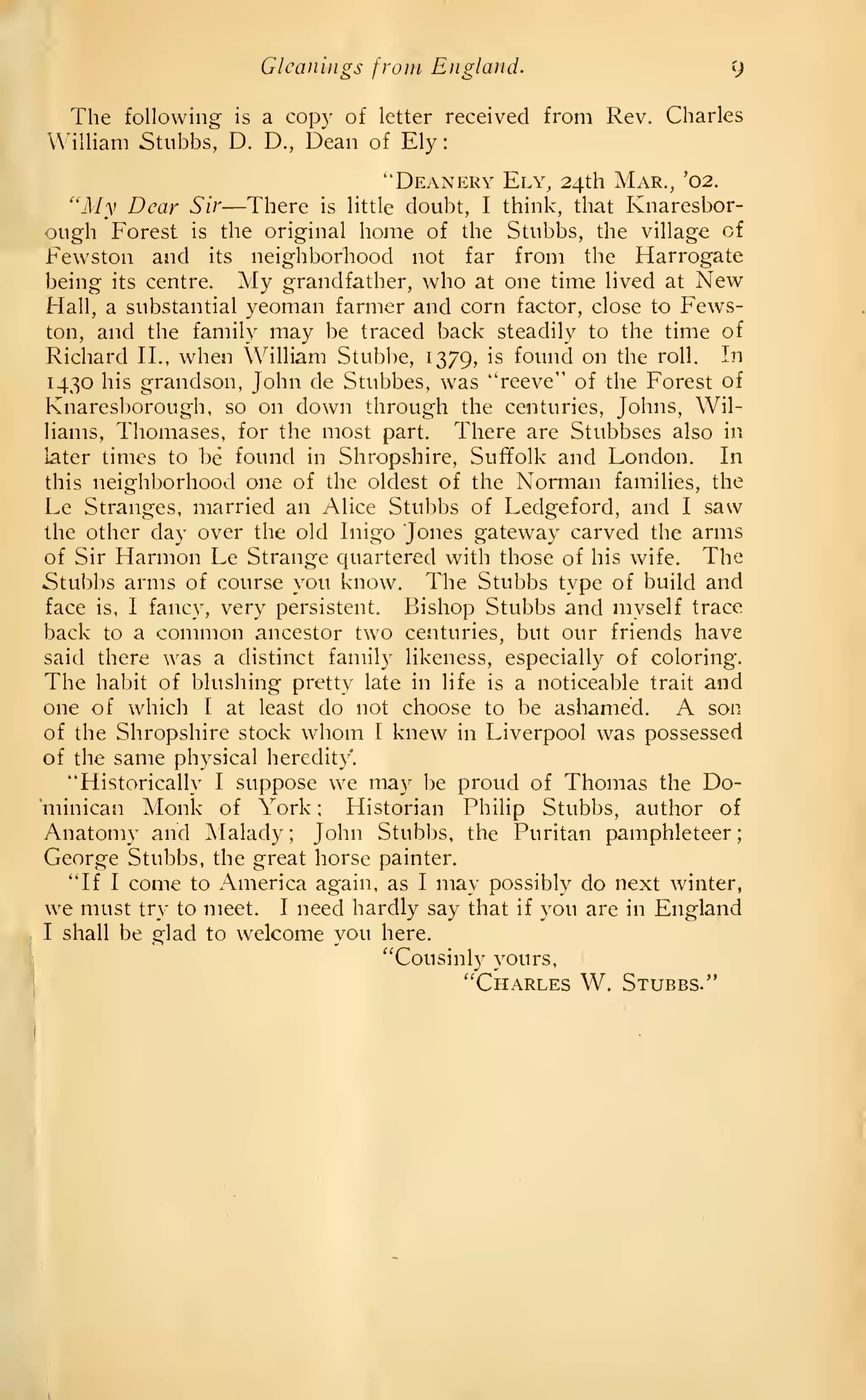 John Stubbs of Cappahosic, Gloucester, Virginia, 1652 | PDF