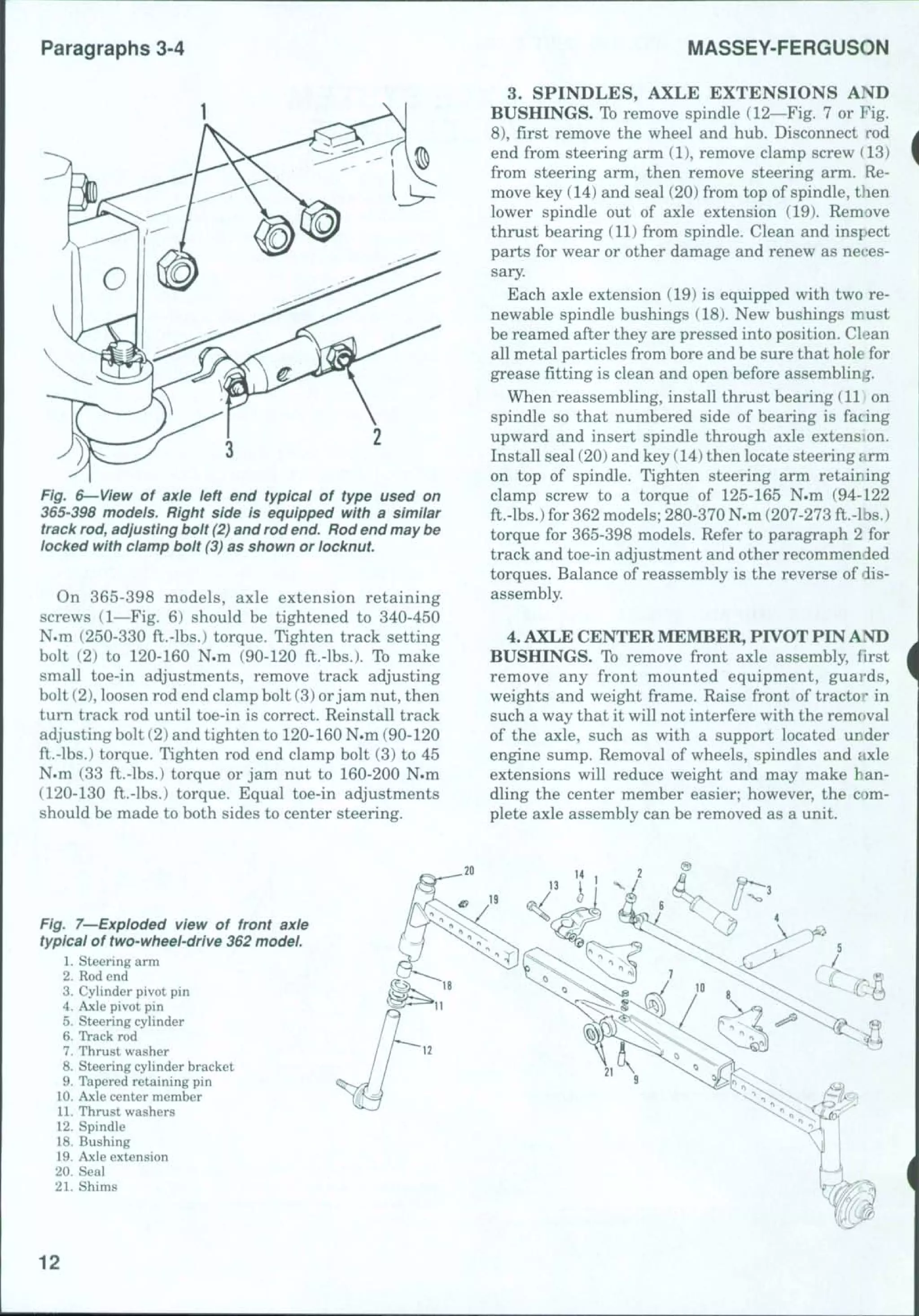 MASSEY FERGUSON MF362 TRACTOR Service Repair Manual | PDF