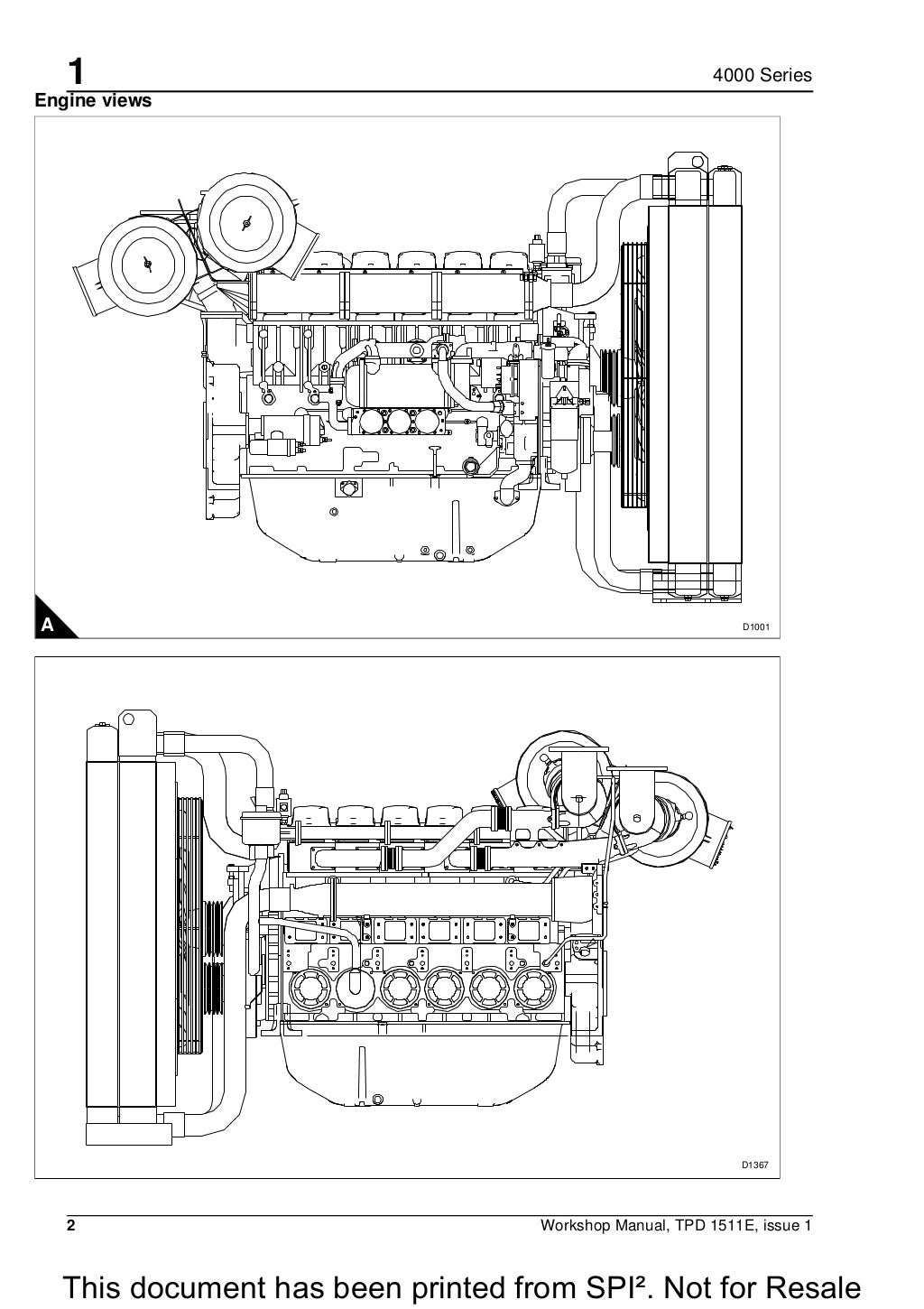 PERKINS 4000 SERIES 4006-23 TAG1A INLINE DIESEL ENGINE Service Repair ...