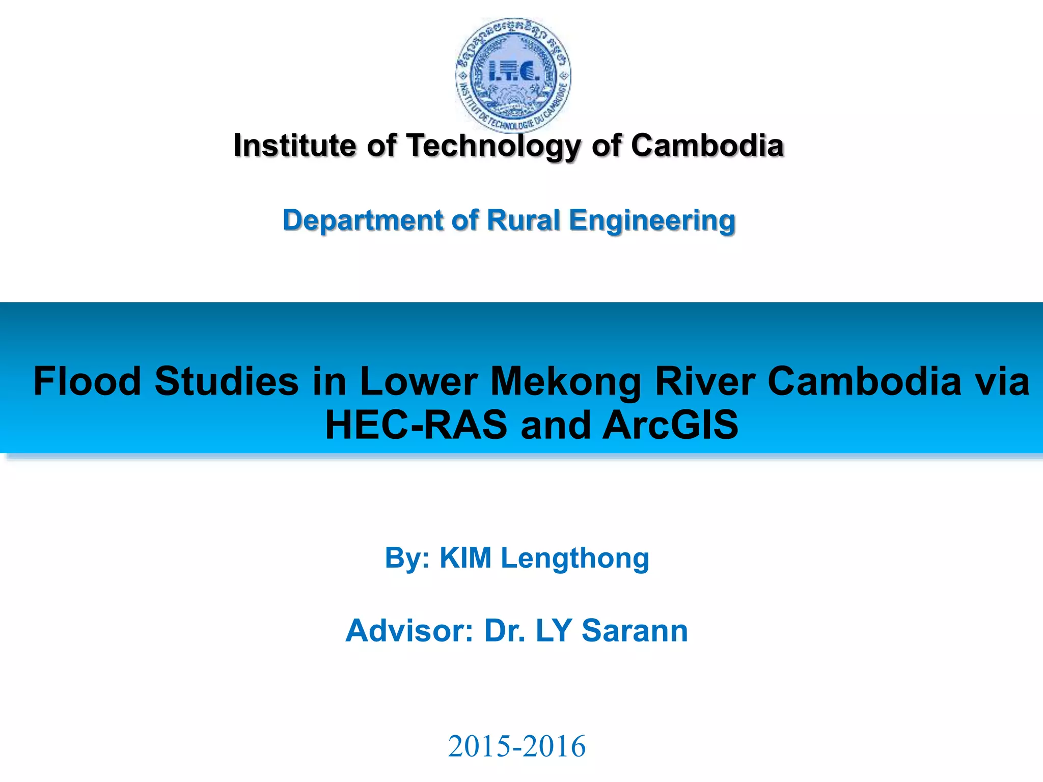 Flood Mapping via HEC-RAS Model and ArcGIS | PPSX