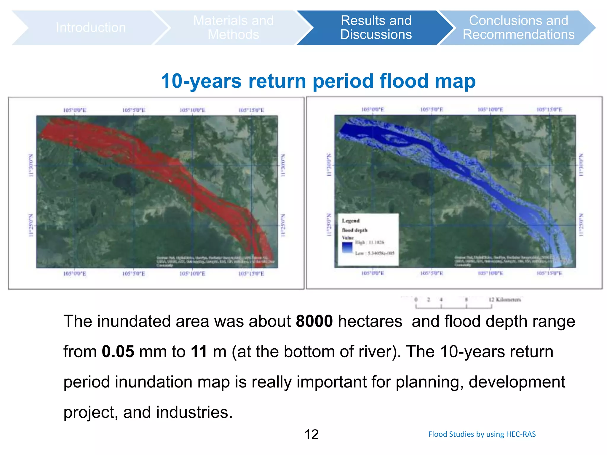 Flood Mapping via HEC-RAS Model and ArcGIS | PPSX