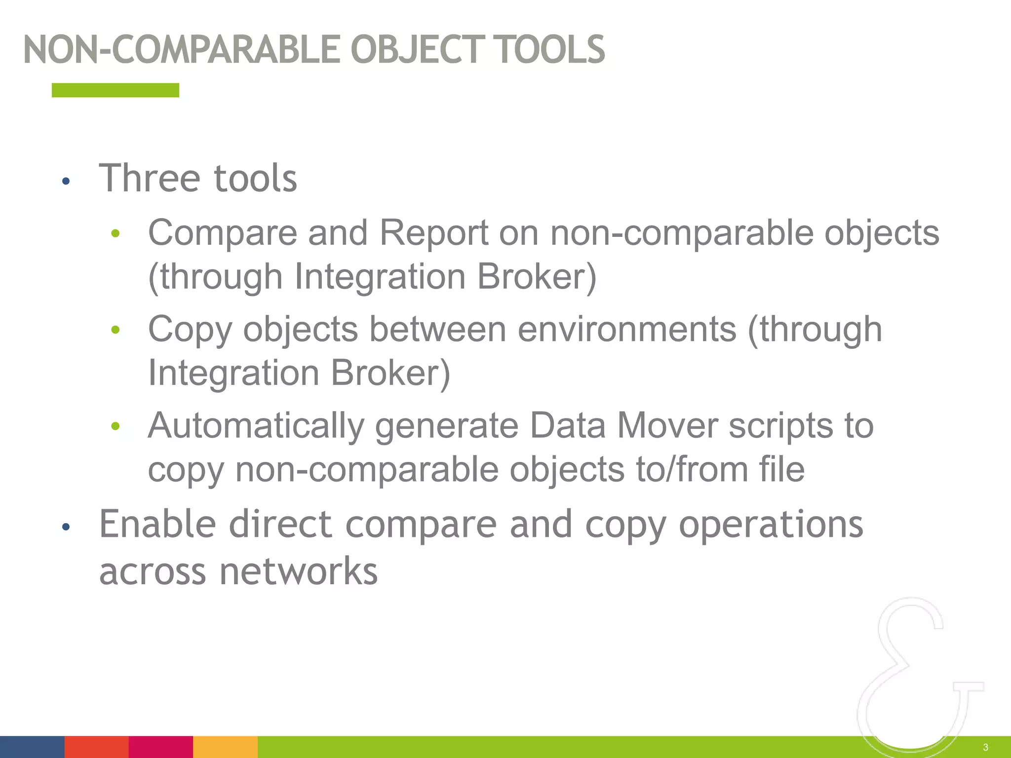 Non-Comparable Object Tools for PeopleSoft | PPTX