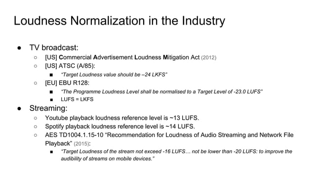 Introduction to audio normalization | PPT
