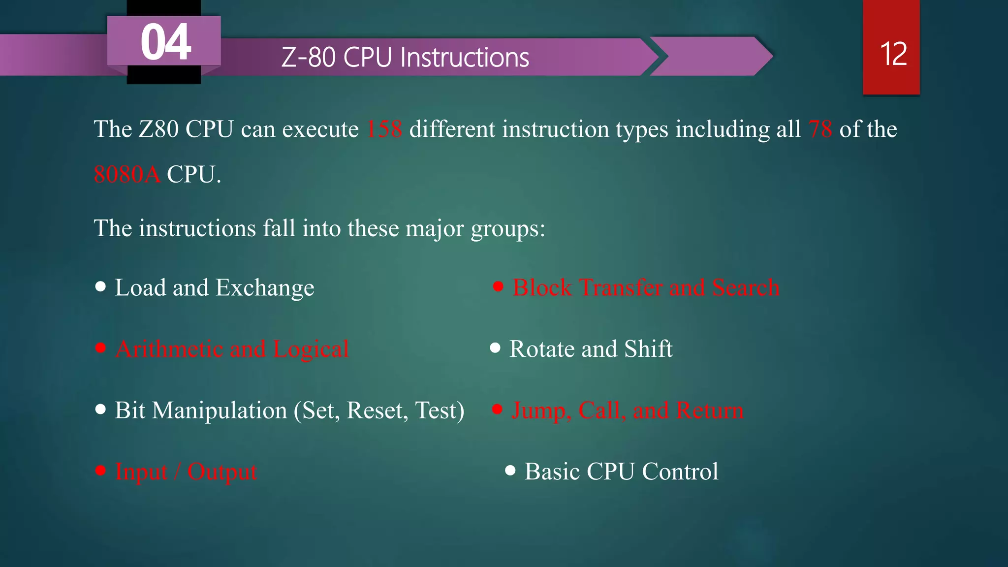 Z 80 processors (History-Products) | PPTX