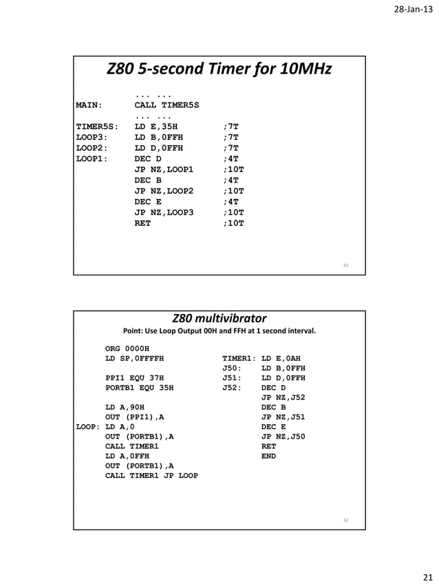 Z80 examples | PDF