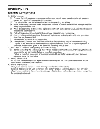 Toyota 7FBE20 Forklift Service Repair Manual | PDF