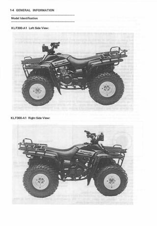 1993 Kawasaki KLF300-C5 Bayou 4x4 Service Repair Manual | PDF