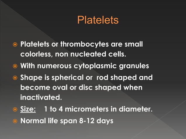 Physiology of platelets | PPTX