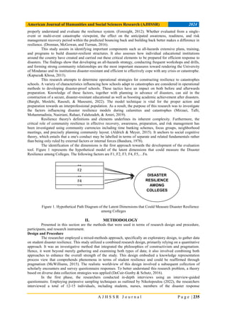 A Model of Disaster Resilience Among Colleges and Universities: A Mixed Method Research Design | PDF