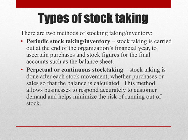 Maintaining stock records manual and electronic | PPTX