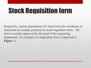 Maintaining stock records manual and electronic | PPTX