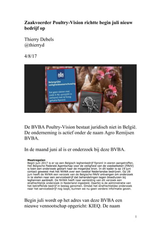 Zaakvoerder Poultry-Vision richtte begin juli nieuw bedrijf op | PDF