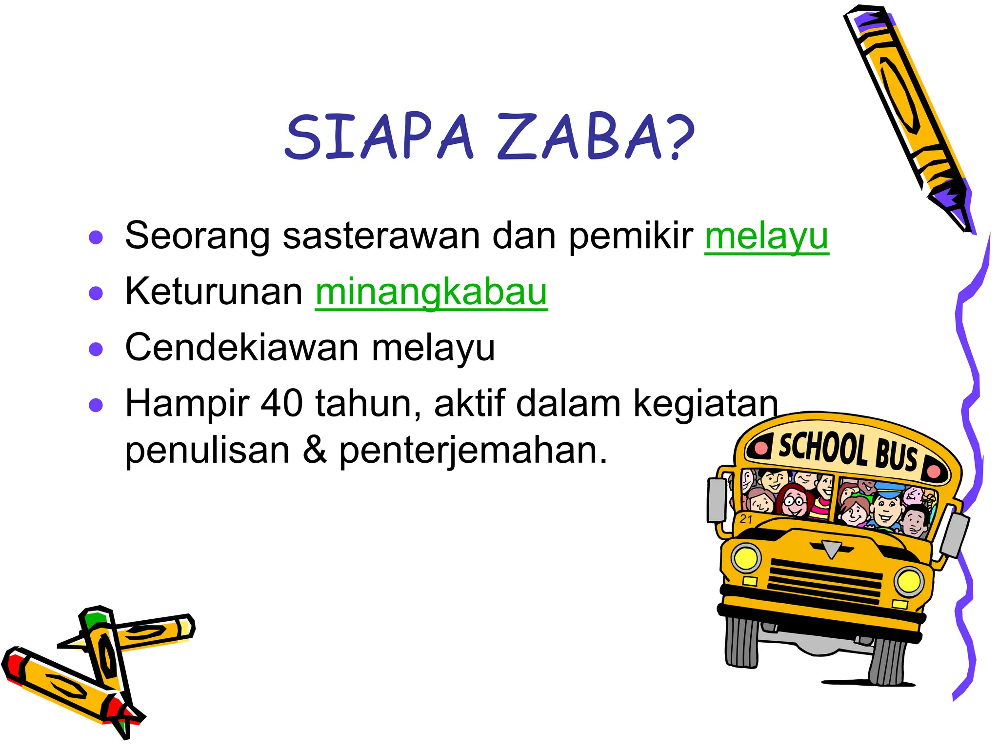 LATAR BELAKANG ZA'BA DALAM BENTUK PRESENTATION | PPTX