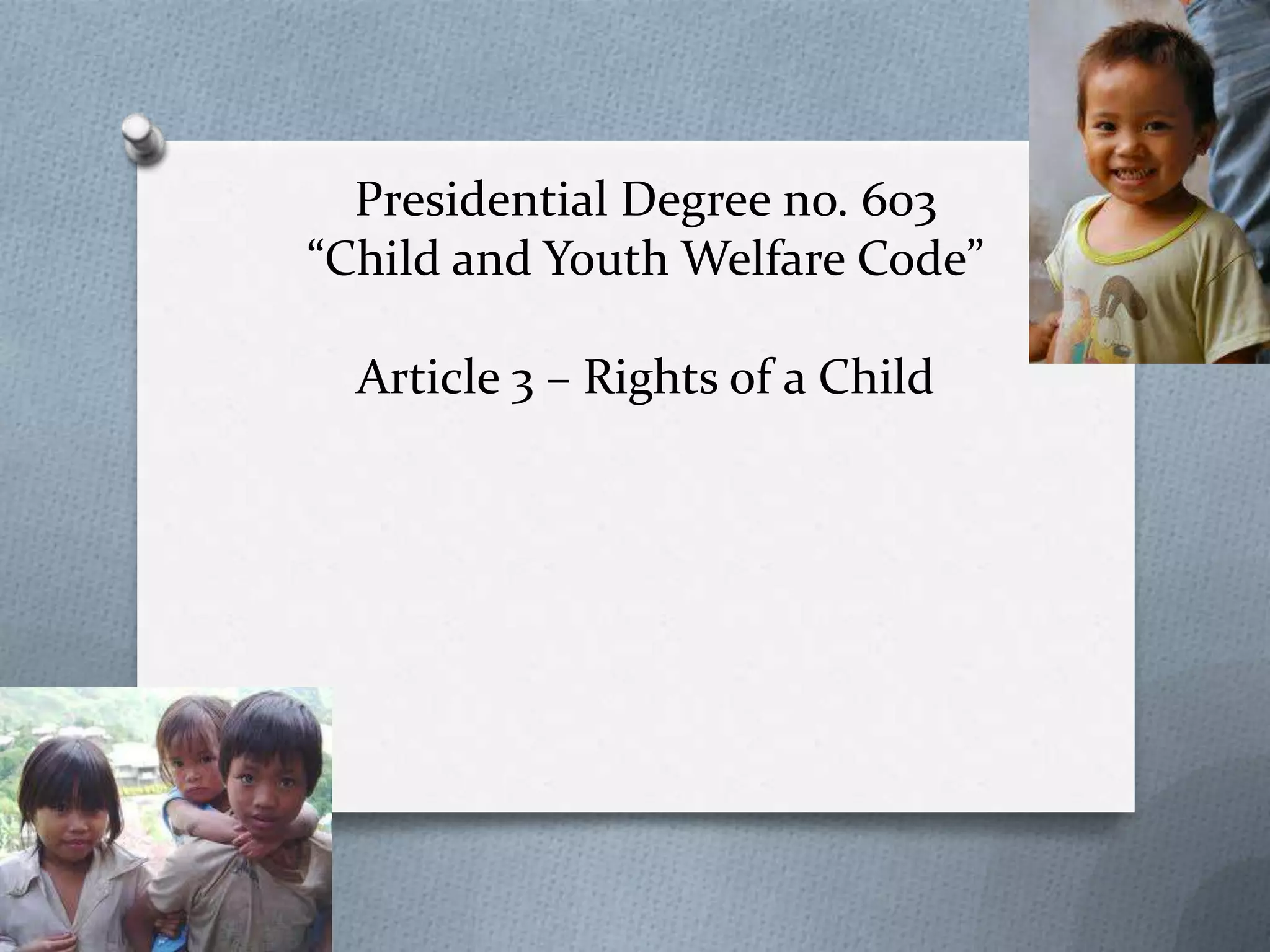 rights of a child | PDF